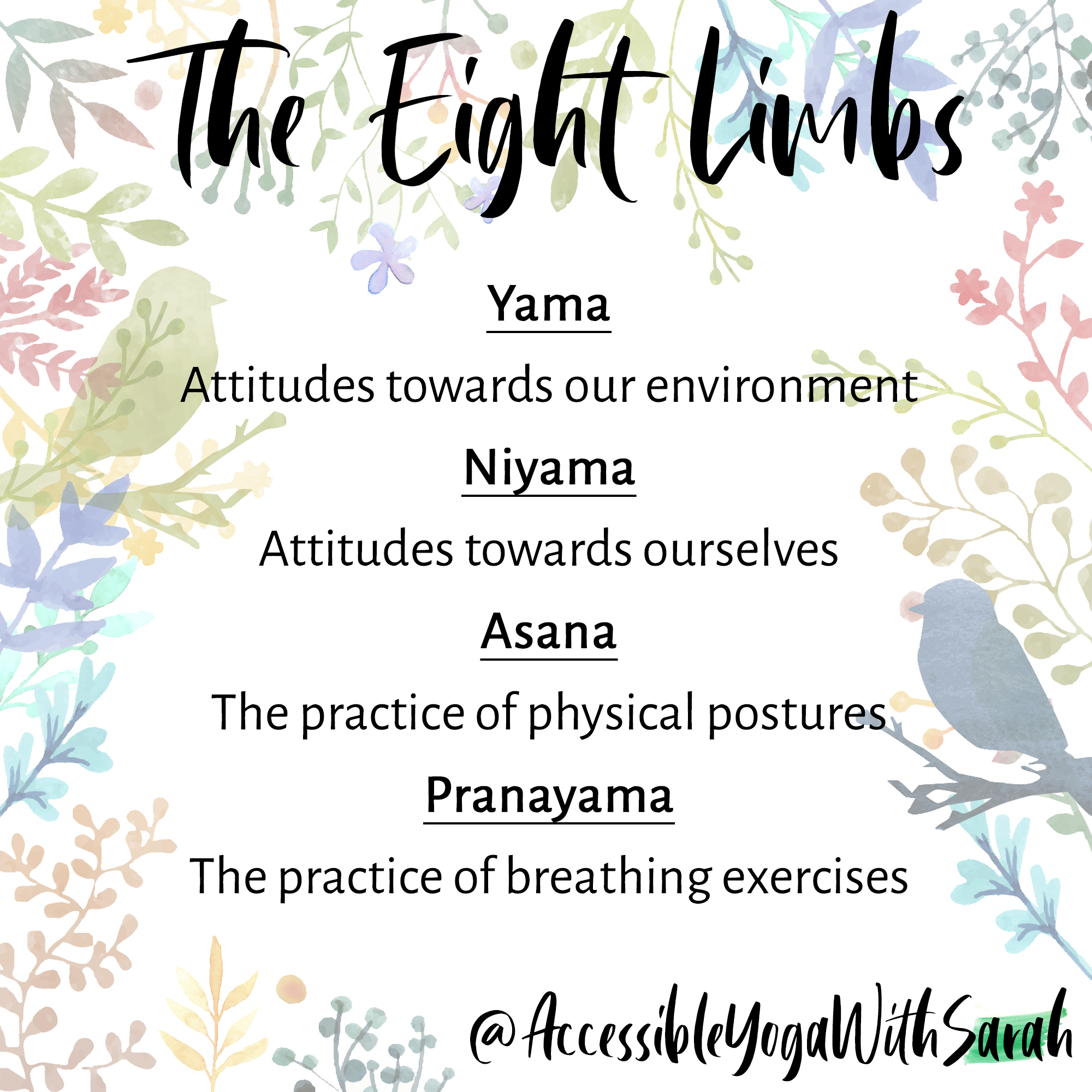 The Eight Limbs (part 1) – Accessible Yoga with Sarah
